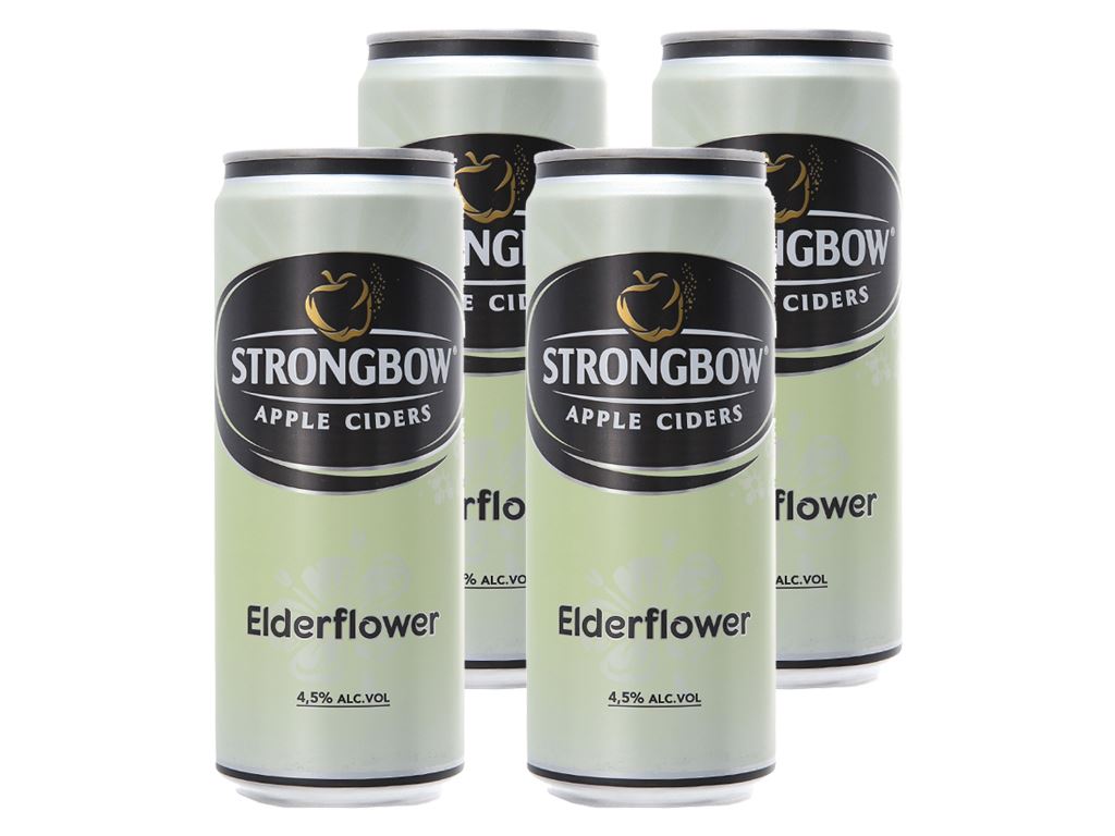 4 lon Strongbow hoa Elder 330ml giá tốt tại Bách hoá XANH
