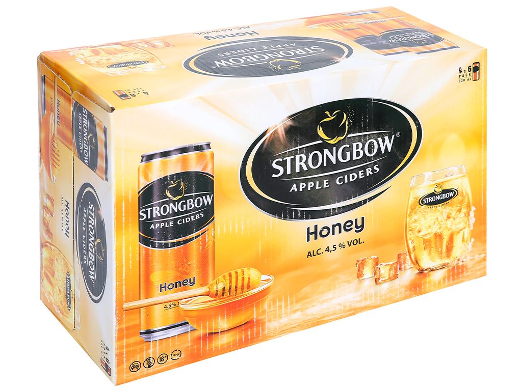 Thùng 24 lon cao Strongbow 330ml giá tốt tại Bách hoá XANH