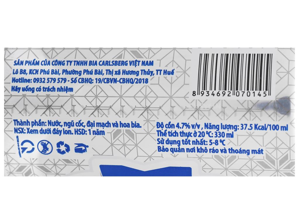 Bia Huda Ice Blast lon 330ml giá tốt tại Bách hoá XANH