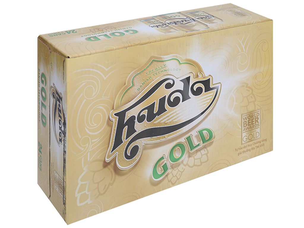 Thùng 24 lon bia Huda Gold 330ml giá tốt tại Bách hoá XANH