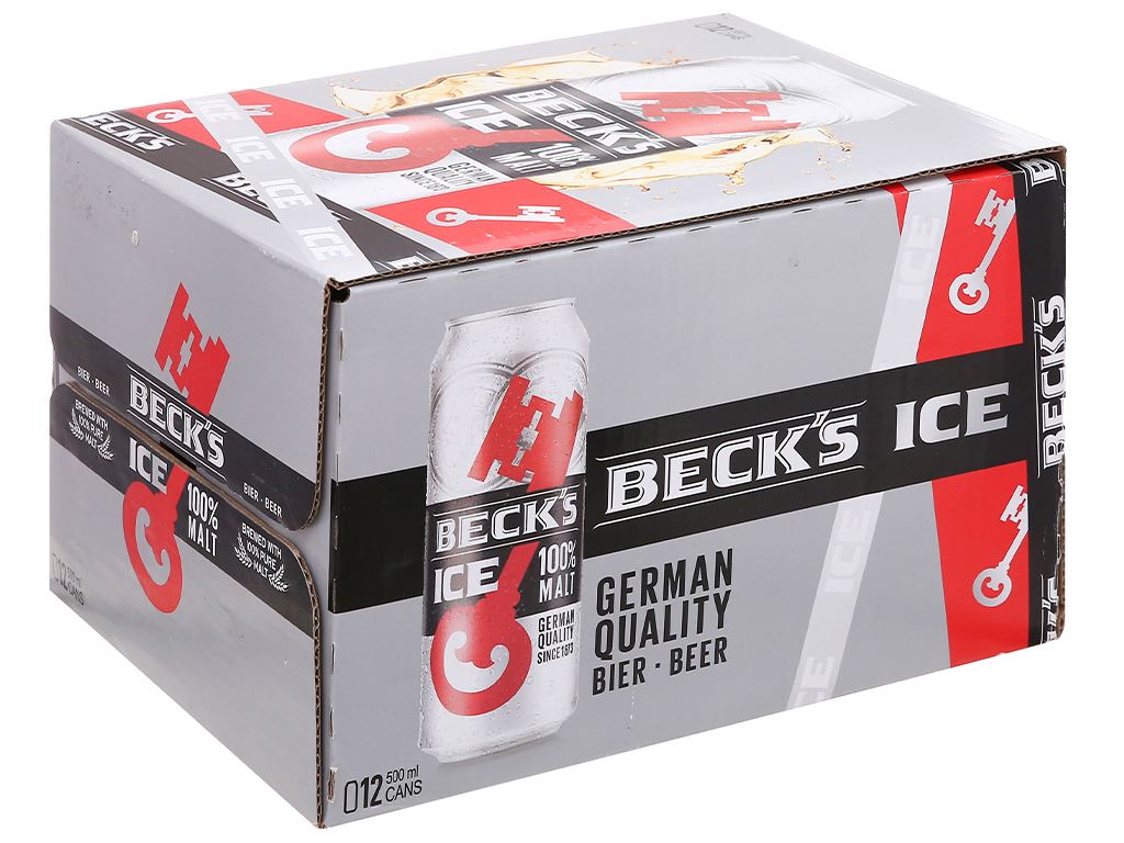 Thùng 12 lon bia Beck's Ice 500ml giá tốt tại Bách hoá XANH