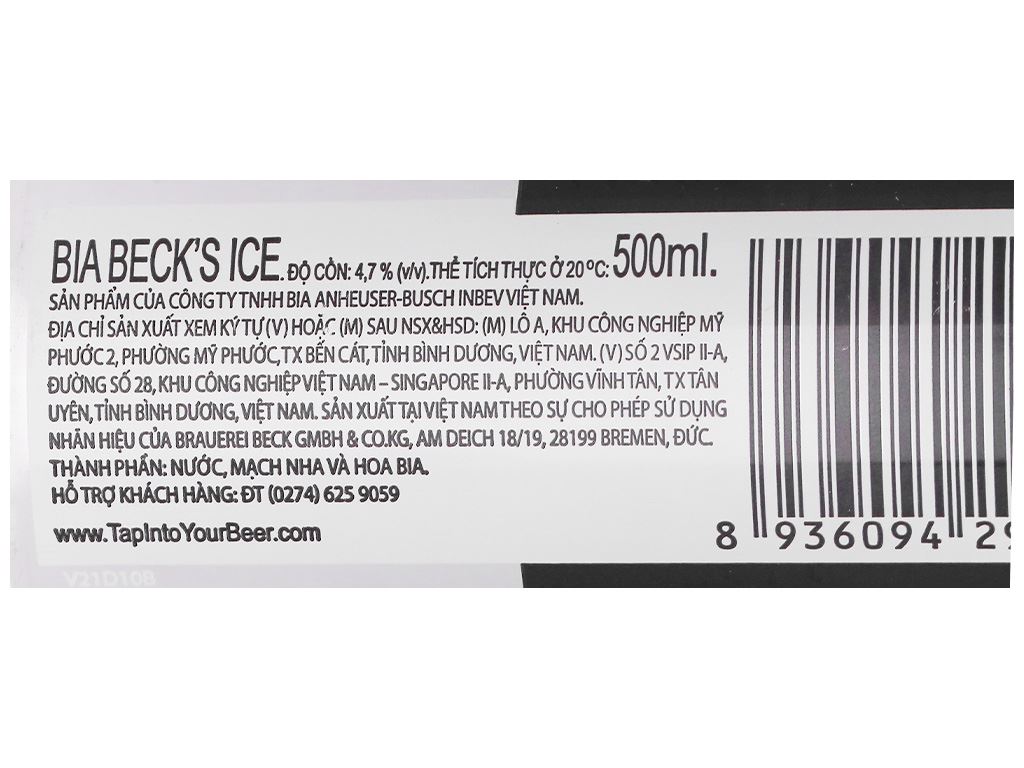 Thùng 12 lon bia Beck's Ice 500ml giá tốt tại Bách hoá XANH