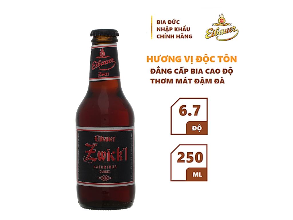 Bia đen Eibauer Zwick'l Dunkel lon 250ml tại Bách Hoá XANH