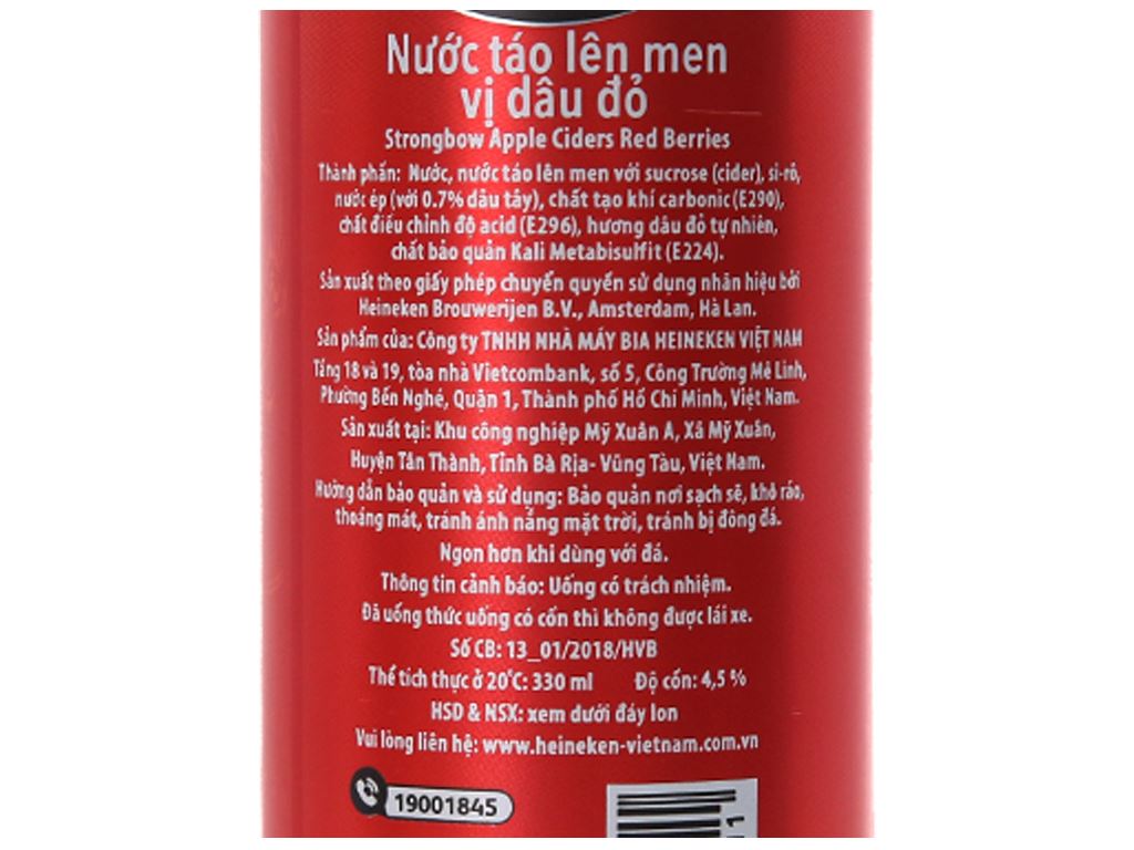 Lốc 6 lon Strongbow dâu đỏ 320ml giá tốt tại Bách Hoá XANH