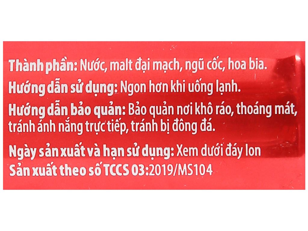 Thùng 24 lon Bia Red Ruby 330ml giá tốt tại Bách Hoá XANH