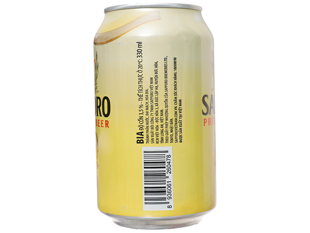 Bia Sapporo Premium Beer 100% Malt 330ml tại Bách Hoá XANH