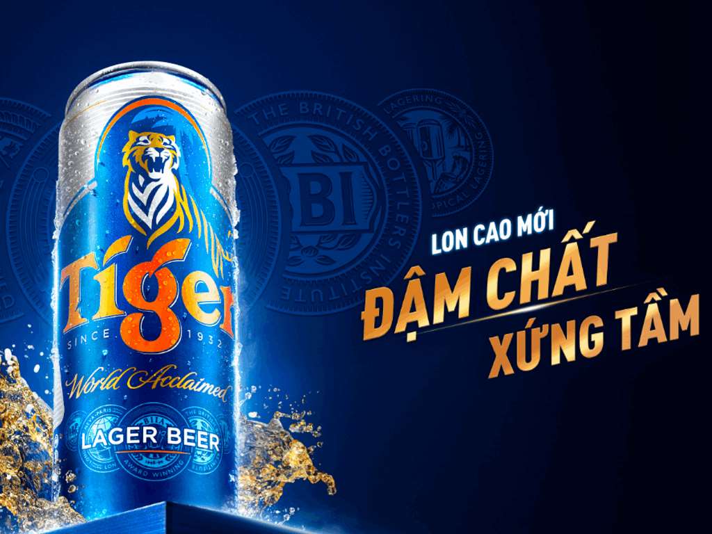 Bia Tiger lon 500ml thơm ngon đậm đà tại Bách Hoá XANH