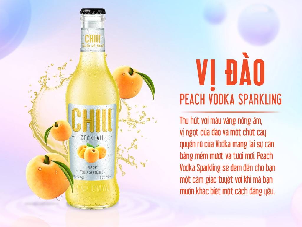 24 chai cocktail Chill Peach Vodka 275ml tại Bách Hoá XANH