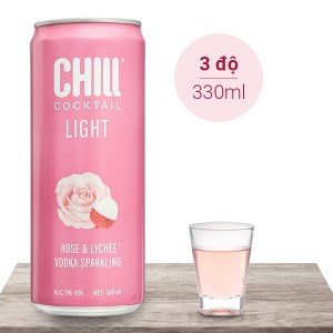24 lon cocktail Chill Rose Lychee 330ml tại Bách Hoá XANH