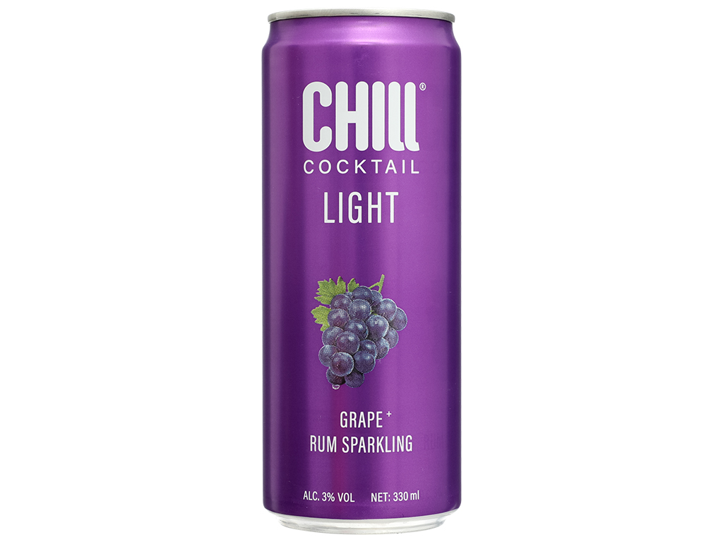 6 lon cocktail nho Chill Grape Rum 330ml tại Bách Hoá XANH