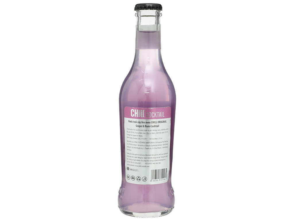6 chai cocktail Chill Grape Rum nho 275ml tại Bách Hoá XANH