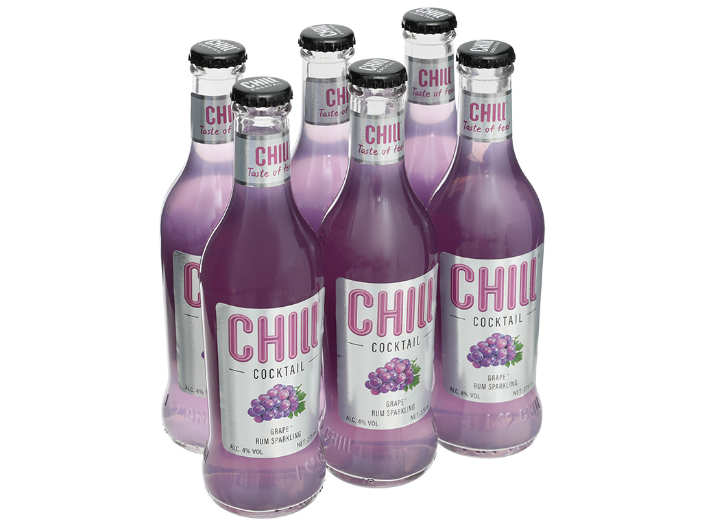 6 chai cocktail Chill Grape Rum nho 275ml tại Bách Hoá XANH