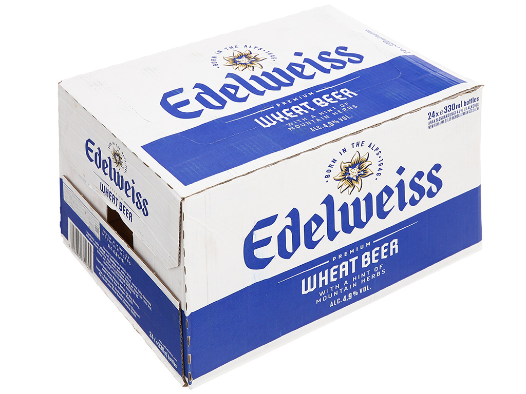 Thùng 24 chai bia tuyết Edelweiss 330ml tại Bách Hoá XANH
