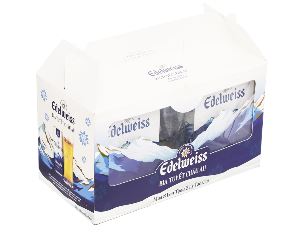 8 lon bia tuyết Edelweiss 330ml giá tốt tại Bách Hoá XANH