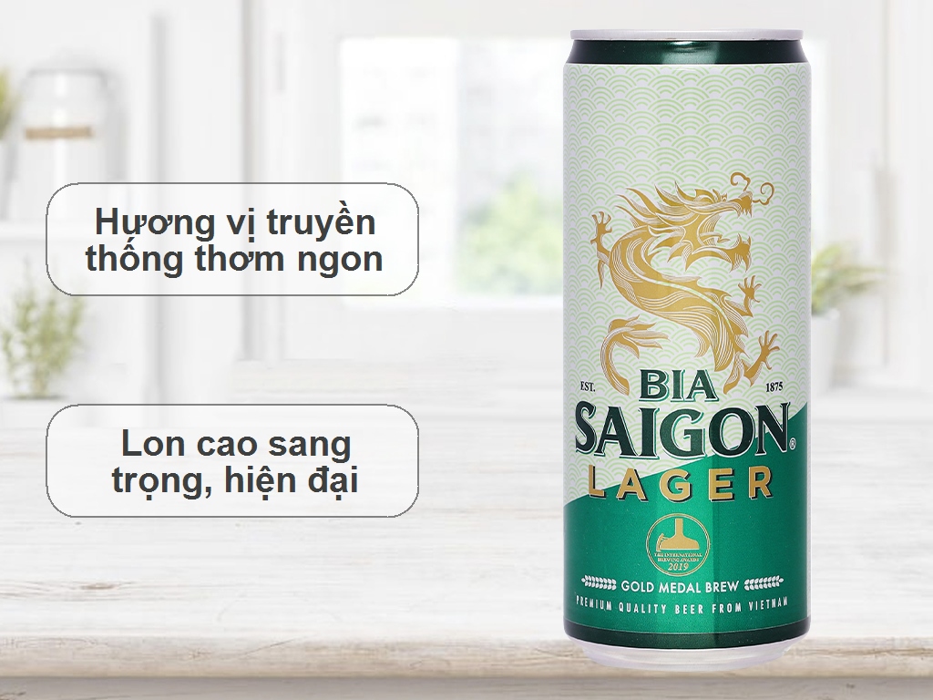 Bia Sài Gòn Lager Sleek 330ml | Bách Hoá XANH