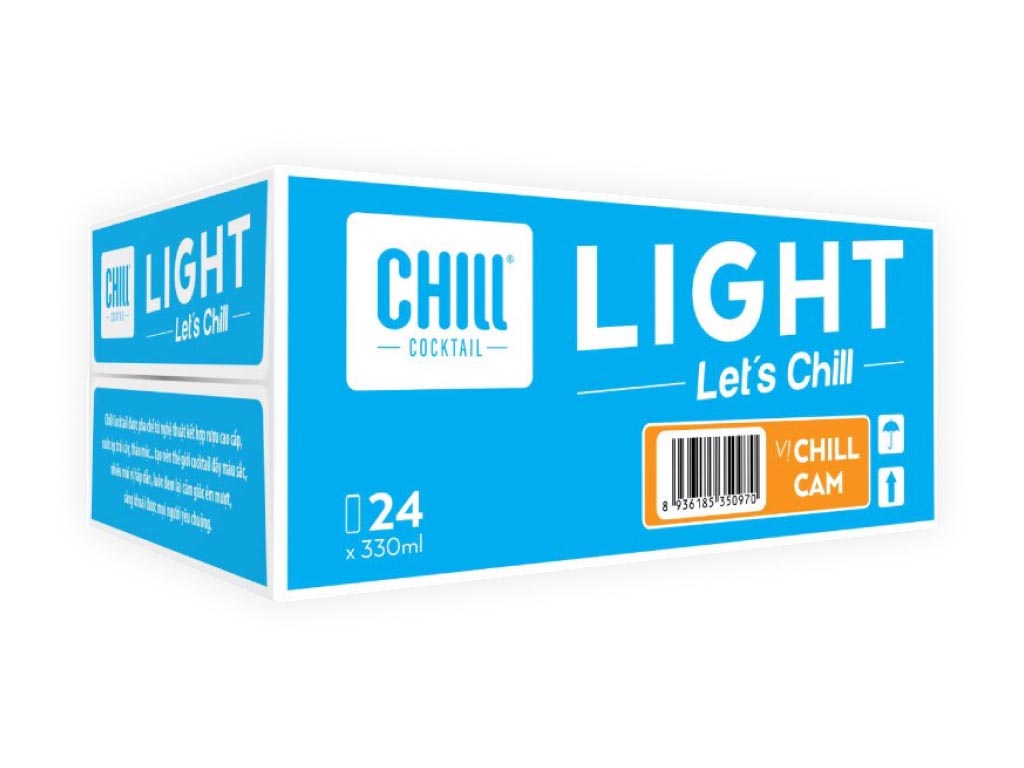 Thùng 24 lon Cocktail Chill Light Vodka cam 330ml giá tốt
