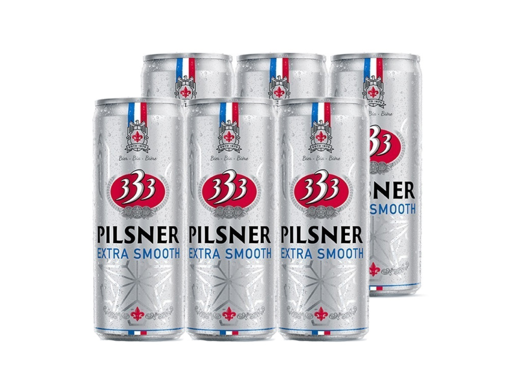 Lốc 6 lon bia 333 Pilsner Extra Smooth 330ml | Bách Hoá XANH