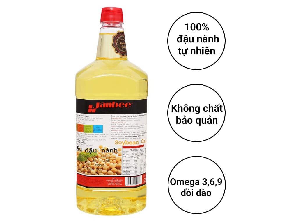 Dầu đậu nành Janbee can 2 lít giá tốt tại Bách hoá XANH