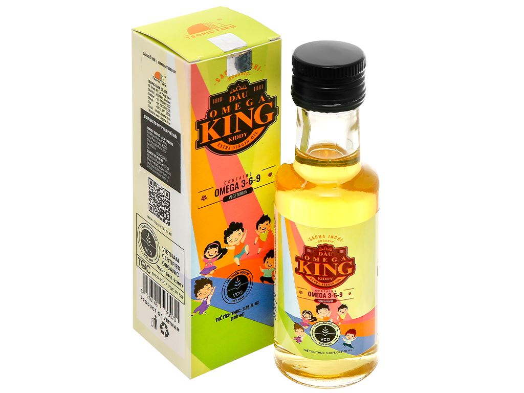 Dầu ăn Omega King Kiddy chai 100ml giá tốt tại Bách hoá XANH