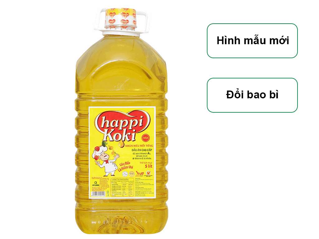 Dầu ăn cao cấp Happi Koki 5 lít giá tốt tại Bách hoá XANH