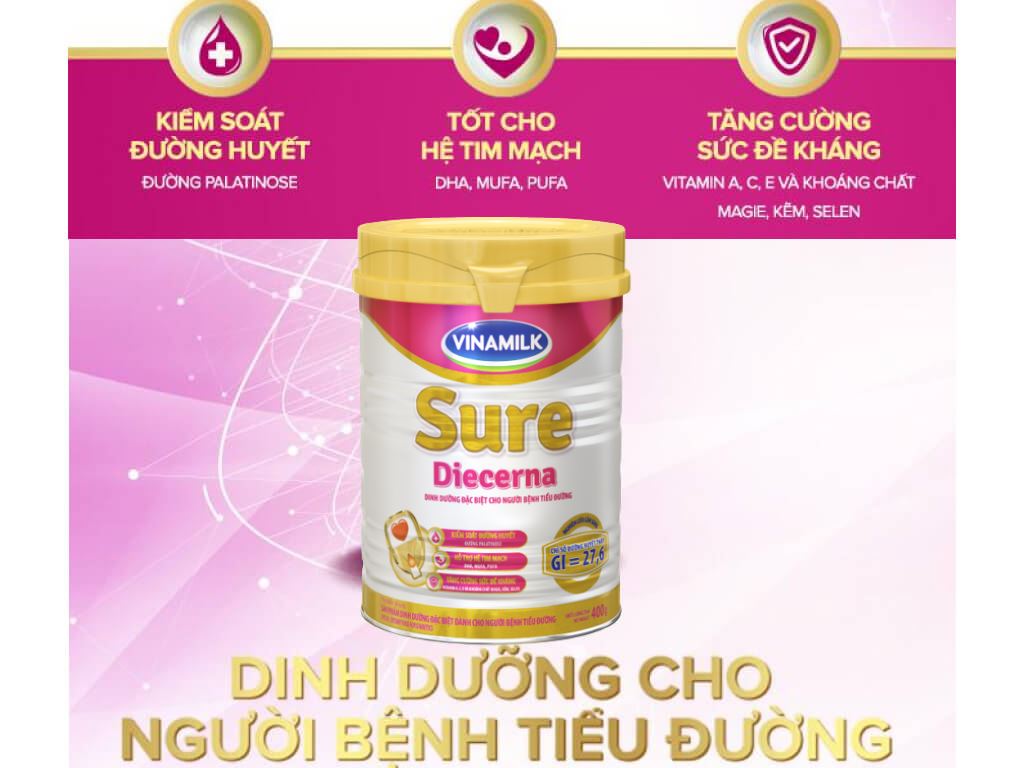 Sữa bột Sure Diecerna lon 400g giá tốt tại Bách hoá XANH