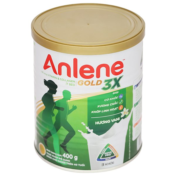Sữa bột Anlene Gold 3X giúp xương chắc khỏe hương vani lon 800g - 09/ ...
