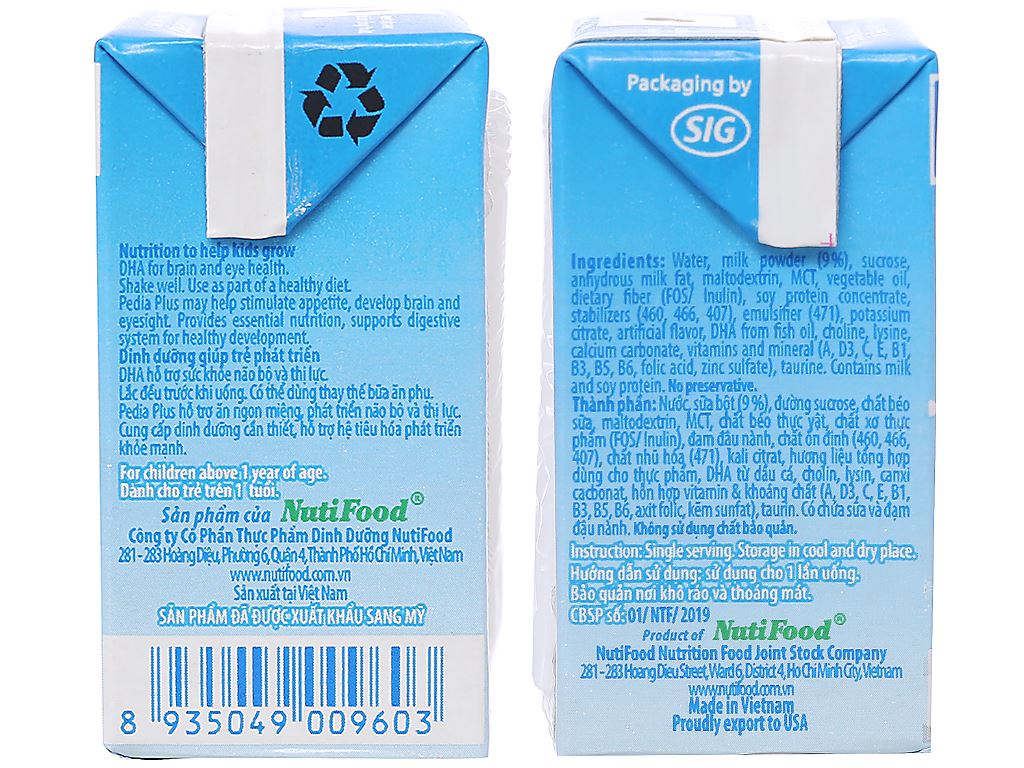 Sữa Nuti Pedia Plus vani 110ml giá tốt tại Bách hoá XANH