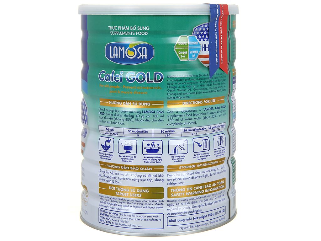 Sữa bột Lamosa Calci Gold 900g giá tốt tại Bách hoá XANH