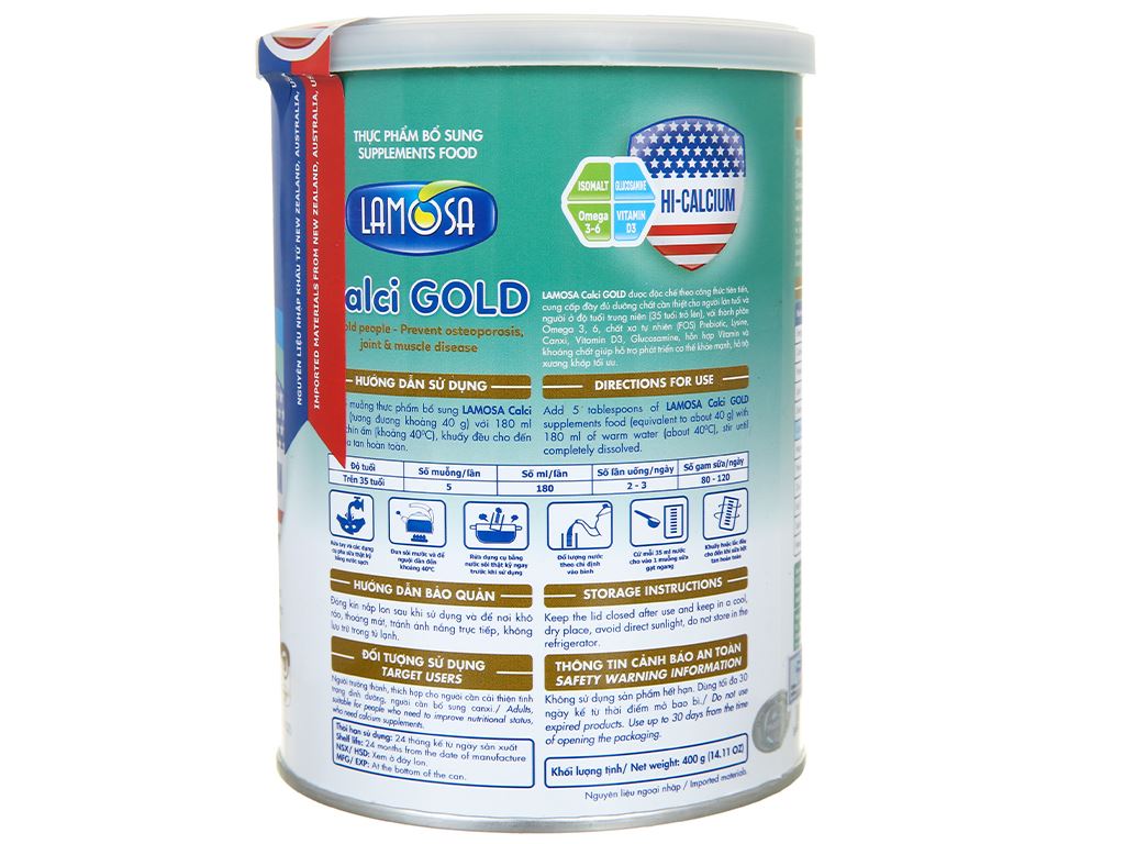 Sữa bột Lamosa Calci Gold 400g giá tốt tại Bách hoá XANH