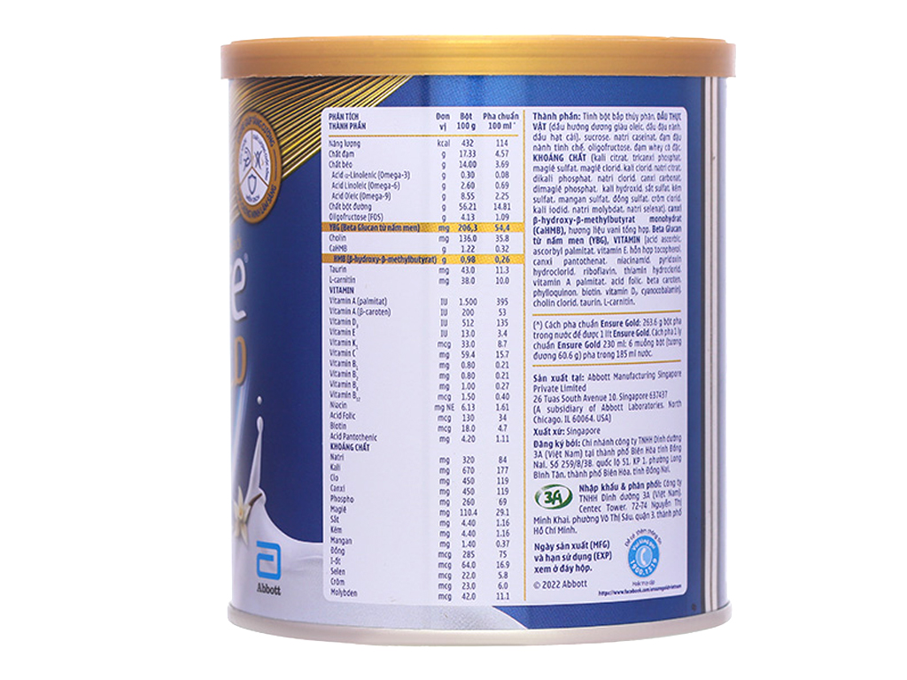 Sữa bột Ensure Gold StrengthPro vani 400g tại Bách hóa XANH