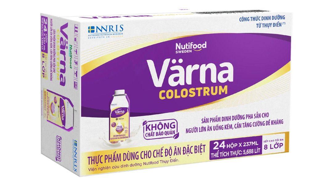 Sữa bột pha sẵn bổ sung dinh dưỡng Varna Colostrum thùng 24 chai x ...