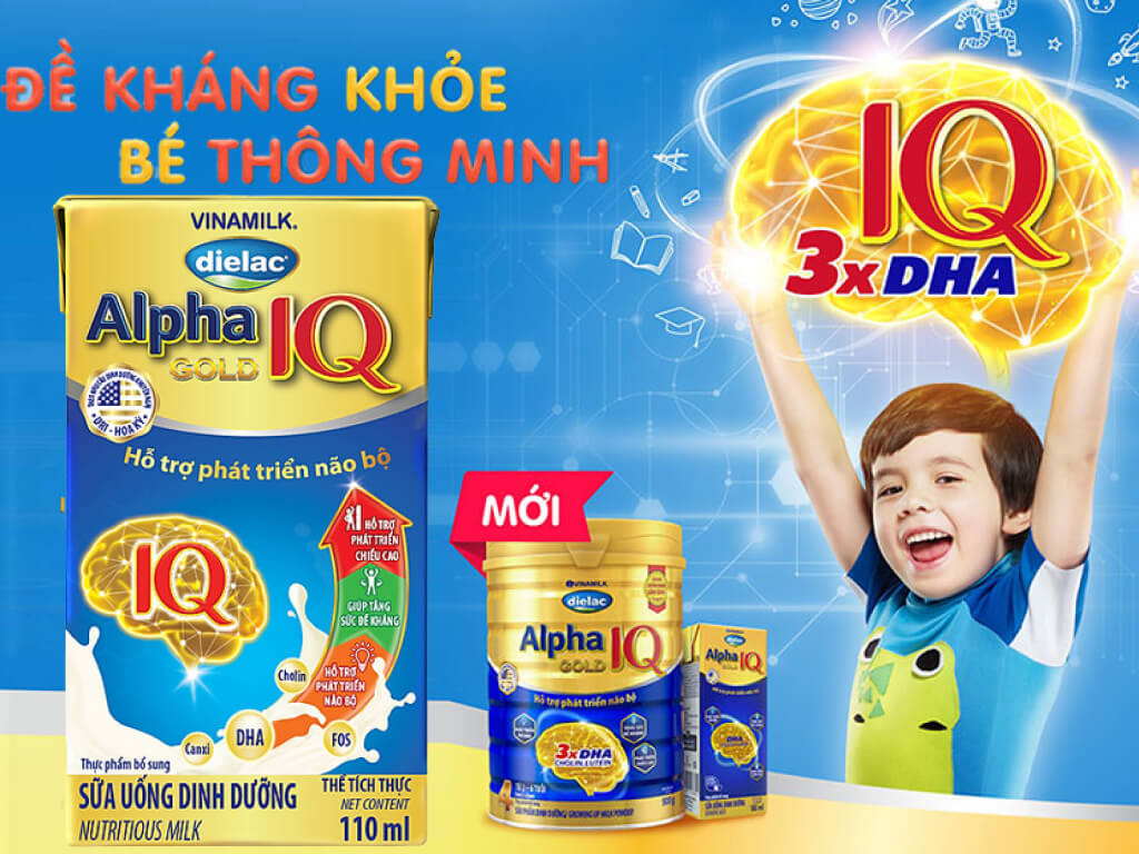 Thùng 48 hộp sữa Dielac Alpha Gold IQ 110ml Bách hoá XANH