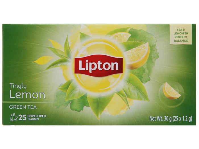 Trà xanh Lipton chanh 25 túix1.2g giá tốt tại Bách hoá XANH