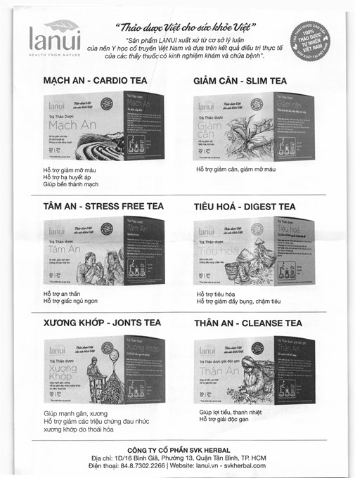 Trà thảo dược Tiêu hóa Lanui hộp 20 gói-Nhà thuốc An Khang