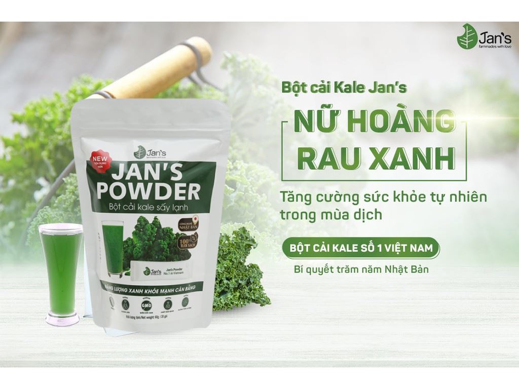 Bột cải kale sấy lạnh Jan's 60g giá tốt tại Bách hoá XANH