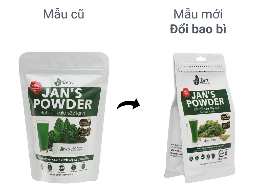 Bột cải kale sấy lạnh Jan's 60g giá tốt tại Bách hoá XANH