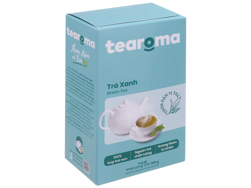 Trà xanh Tearoma hộp 100g thơm ngon tại Bách Hoá XANH