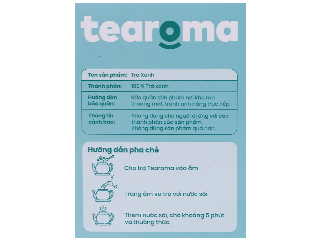 Trà xanh Tearoma hộp 100g thơm ngon tại Bách Hoá XANH