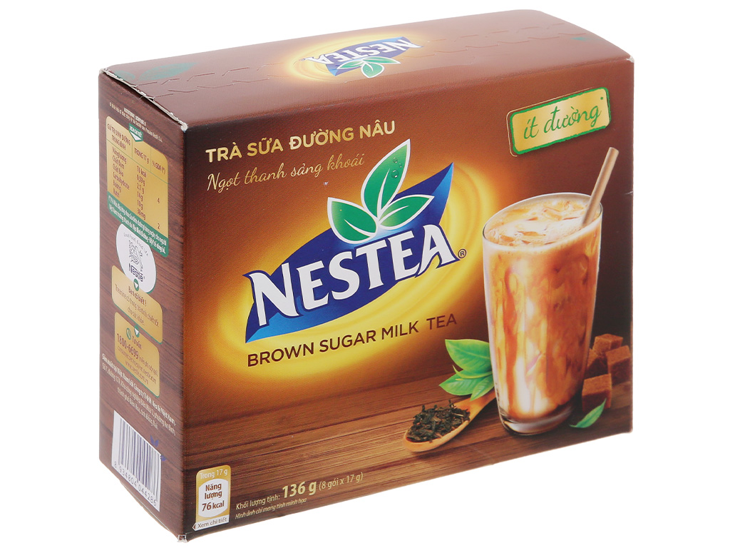 Trà sữa đường nâu Nestea ít đường 136g tại Bách Hoá XANH