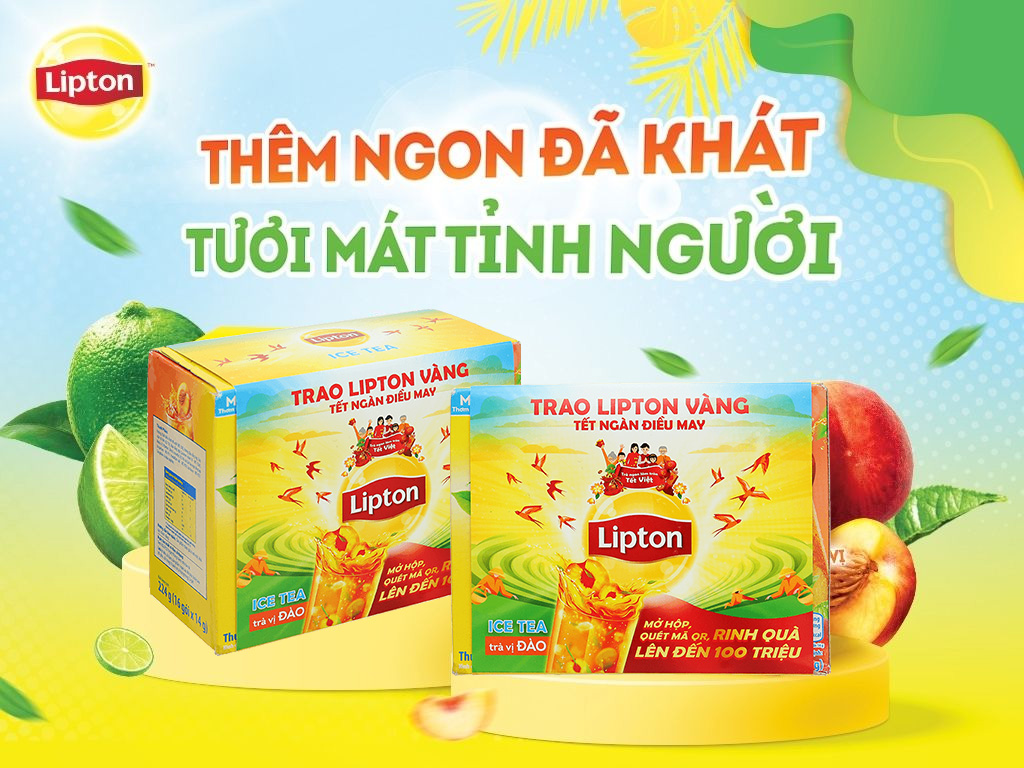 Trà Lipton Ice Tea đào 224g (16 gói x 14g) tại Bách Hoá XANH