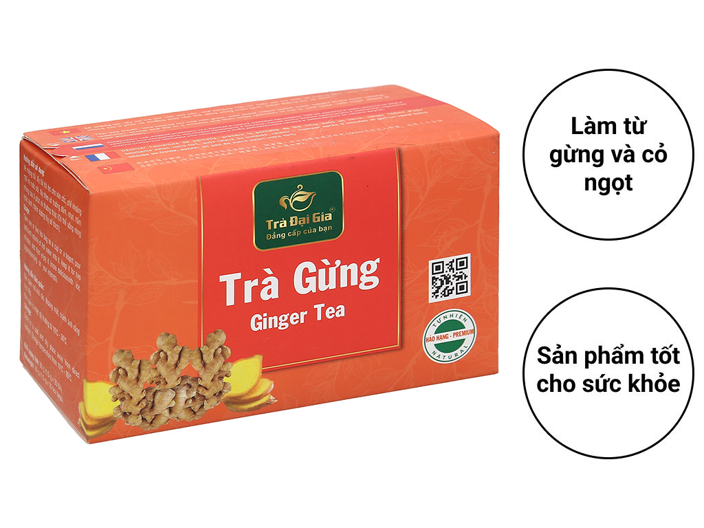 Trà gừng Đại Gia 20 túi x 1.5g giá tốt tại Bách hoá XANH
