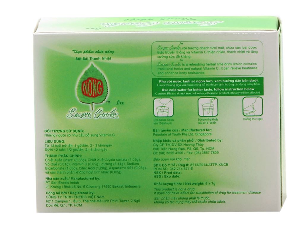 Bột thanh nhiệt Sensa Cools 42g giá tốt tại Bách hoá XANH