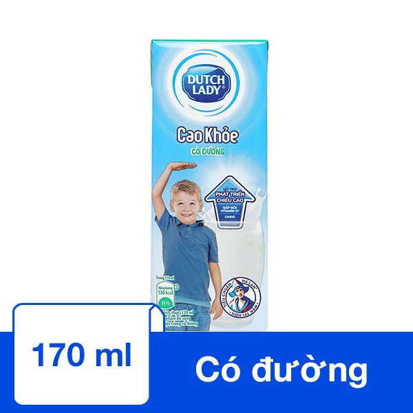 Sữa tươi Dutch Lady có đường 170 ml (từ 1 tuổi) chính hãng - AVAKids.com