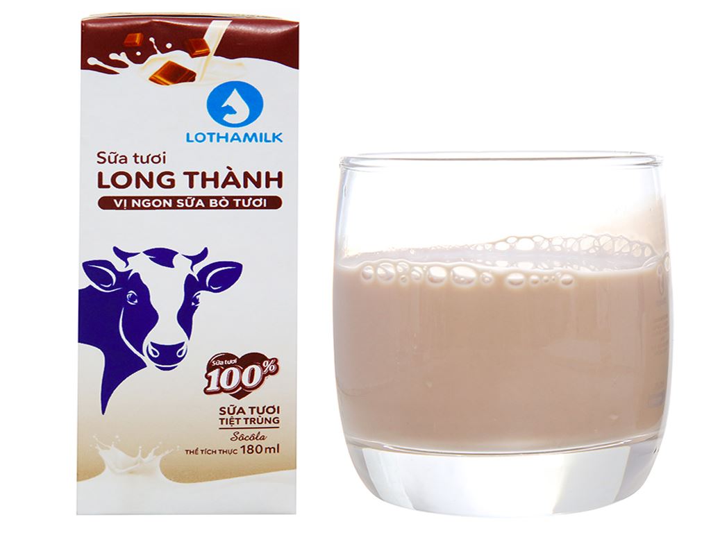 Sữa tươi socola Lothamilk 180ml giá tốt tại Bách hoá XANH