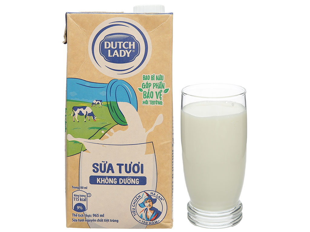 12 hộp sữa tươi Dutch Lady 965ml giá tốt tại Bách hoá XANH