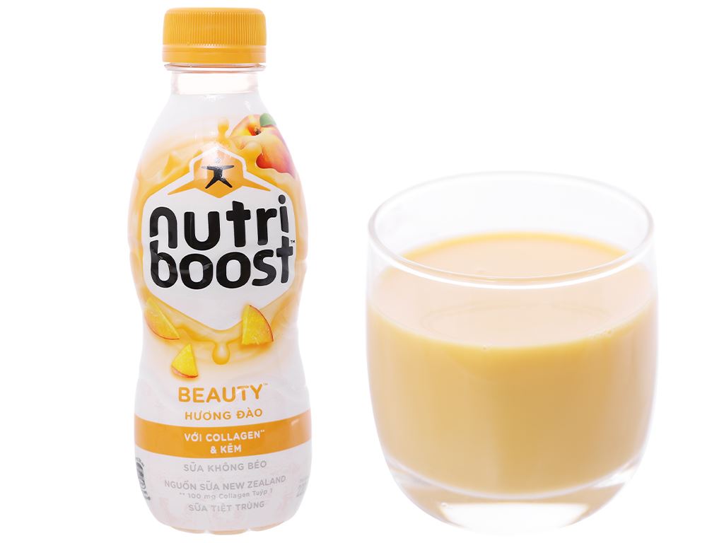 6 chai sữa đào Nutriboost 220ml giá tốt tại Bách hoá XANH