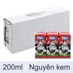 24 hộp sữa không đường Inex 200ml giá tốt tại Bách hoá XANH