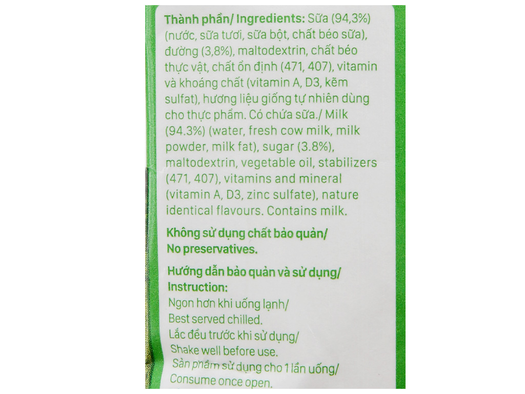 48 bịch Nutimilk có đường 220ml giá tốt tại Bách hoá XANH