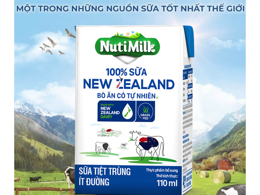 48 hộp Nutimilk Newzealand 110ml giá tốt tại Bách hoá XANH