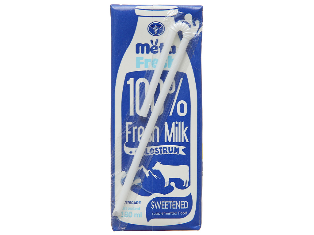 Thùng 48 hộp sữa tươi Meta Fresh có đường 180ml Bách Hóa XANH